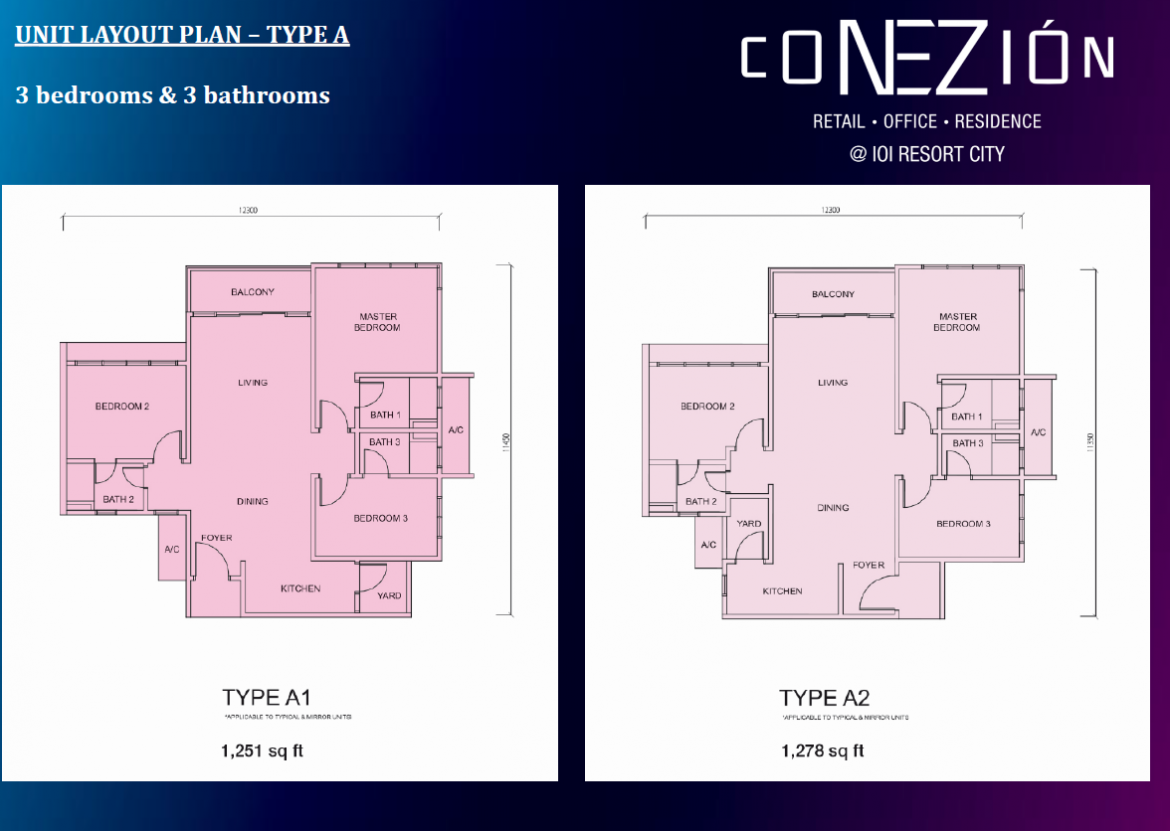 conezion ioi floor plan 3 | newpropertylaunch.my